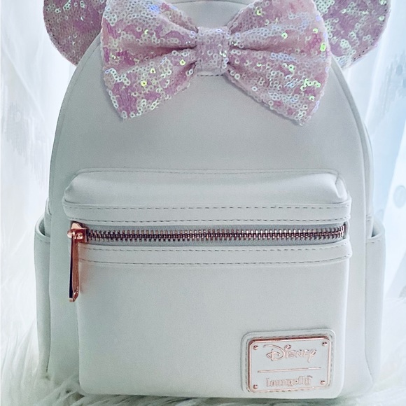 Loungefly | Bags | Loungefly Disney Minnie Mouse Iridescent Sequin Mini ...